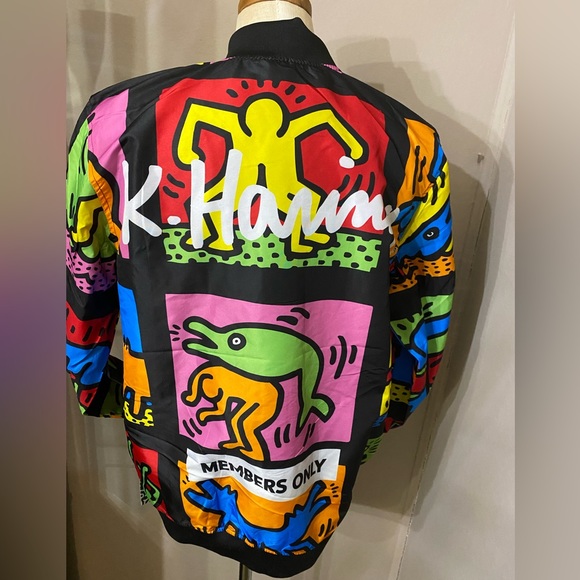 keith haring | Jackets & Coats | Nwt Keith Haring Members Only Graffiti ...